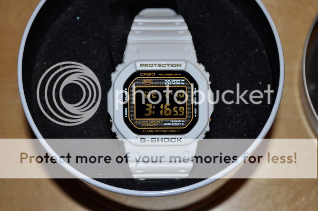 FS: G-shock DW-5025B Rising White 25th anniv. Screwback negative ...