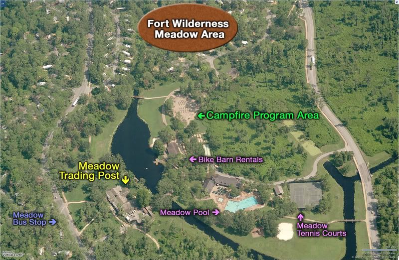 Ft. Wilderness satellite map with labels?? | The DIS Disney Discussion ...