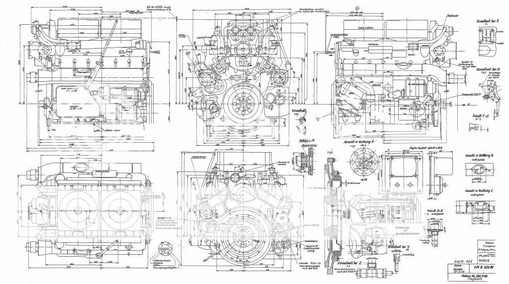 Maybach HL230 Blueprint - Sixth Army Group