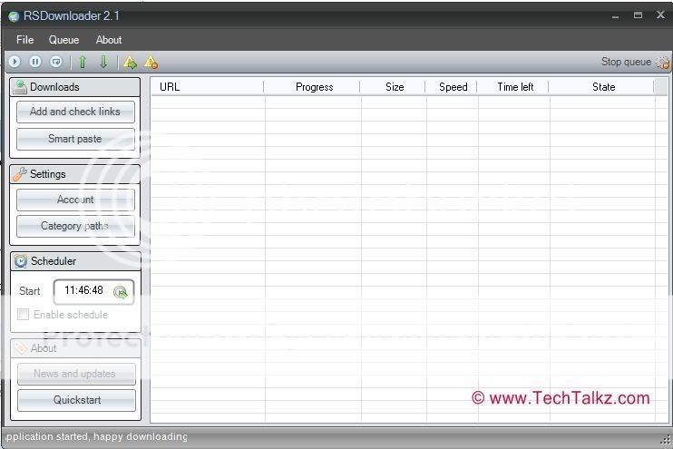 RS Downloader 2.1- Easy Downloading from Rapidshare | TechTalkz.com