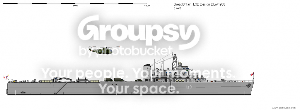 Royal Navy 1958 Amphibious Landing Ship Designs - Shipbucket
