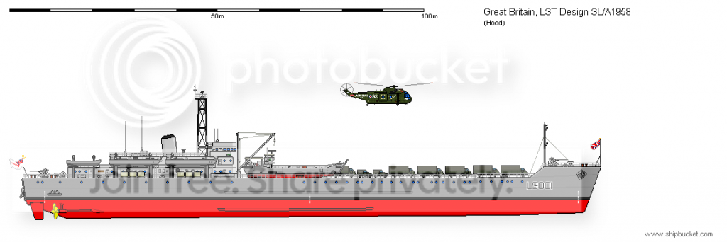 Royal Navy 1958 Amphibious Landing Ship Designs - Shipbucket