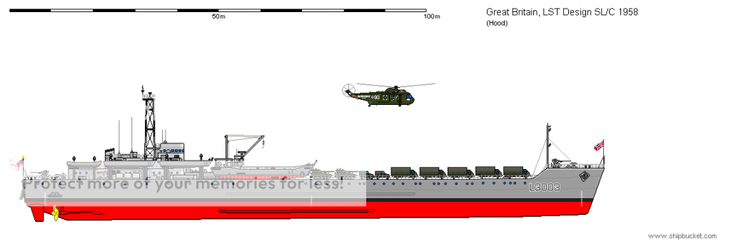 Royal Navy 1958 Amphibious Landing Ship Designs - Shipbucket