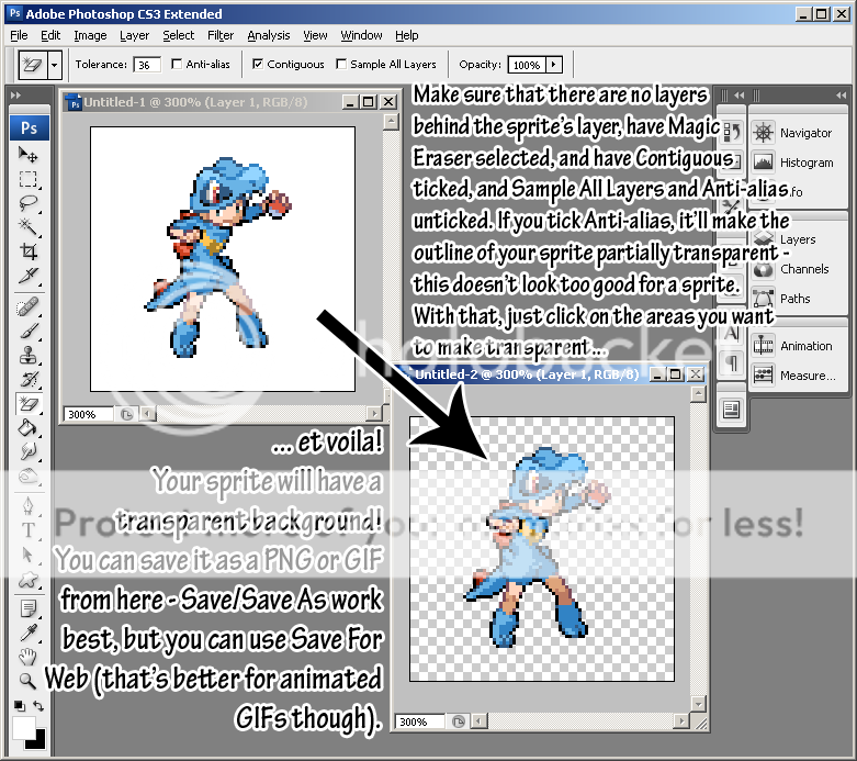 Background Transparency on Sprites Tutorial | Pokécharms