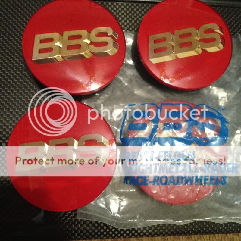 FS: BBS Red/Gold Center Caps